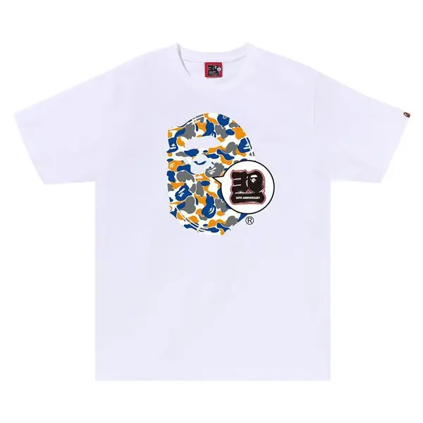 A BATHING APE Store Maebashi 30th Anniversary Ape Head Tee - White