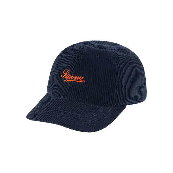 Supreme Script Corduroy 6-panel Hat - Blue