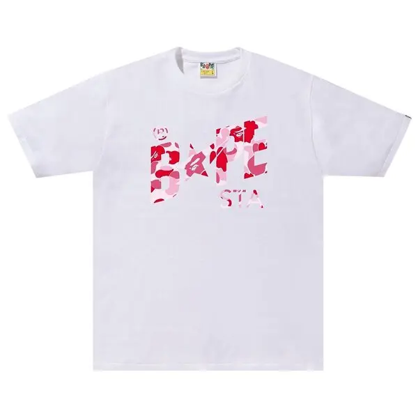 A BATHING APE Abc Camo Sta Logo Tee - White