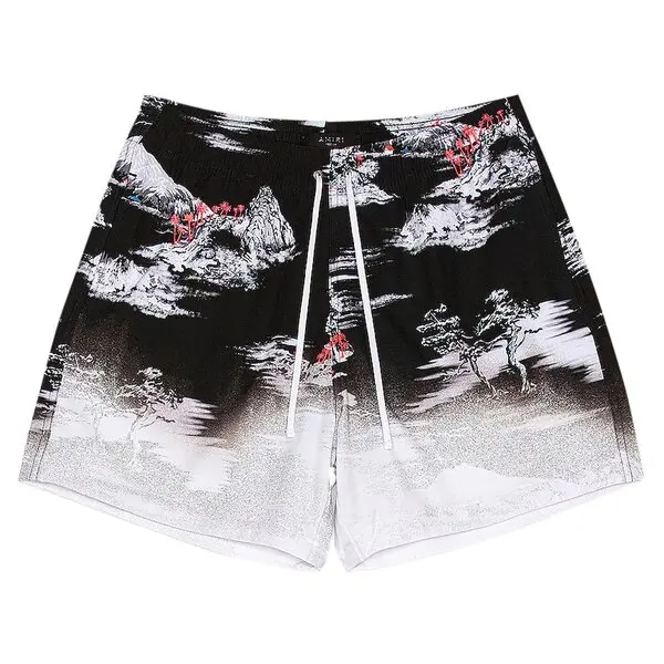 Amiri Aloha Beach Cabana Short - Black