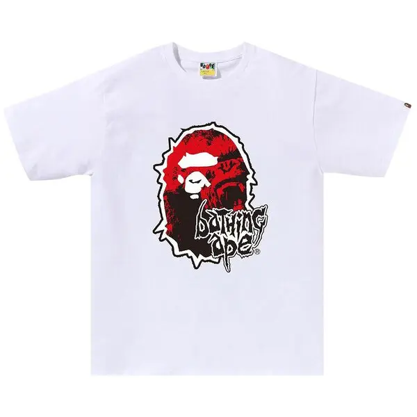 A BATHING APE Mad Ape Head Tee - White