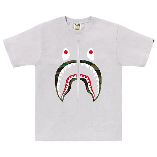 A BATHING APE 1st Camo Shark Tee - Grey