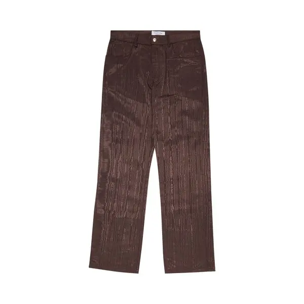 MARINE SERRE Regenerated Moire Wide-leg Pants