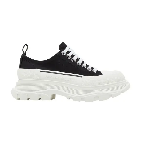 Alexander McQueen Tread Slick Lace Up Sneakers - Black