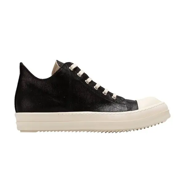 Rick Owens Gethsemane Denim Low Sneakers - Black