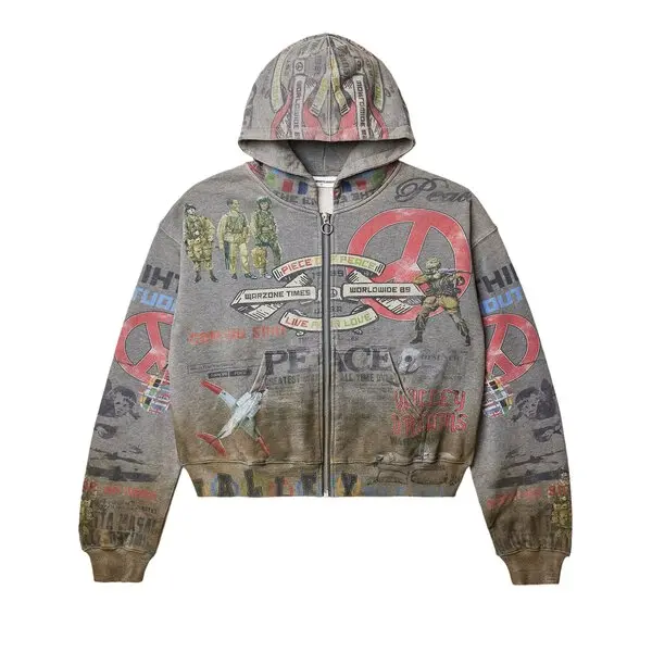 トップス Vale ARMY ZIP UP GREY Vale forever Vale Forever Army Zip Up Grey – Restock AR