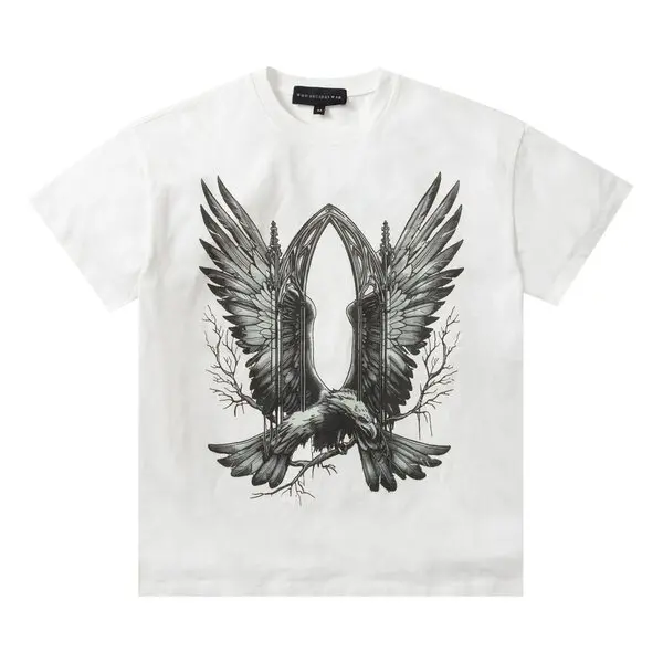 WHO DECIDES WAR BY EV BRAVADO Soaring Window Short-sleeve T-shirt - White