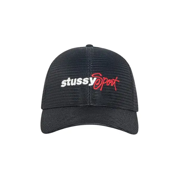 StÜssy Mid-depth Sport Mesh Cap - Black