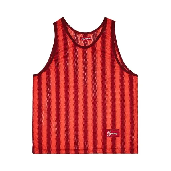 Supreme Stripe Mesh Tank - Red