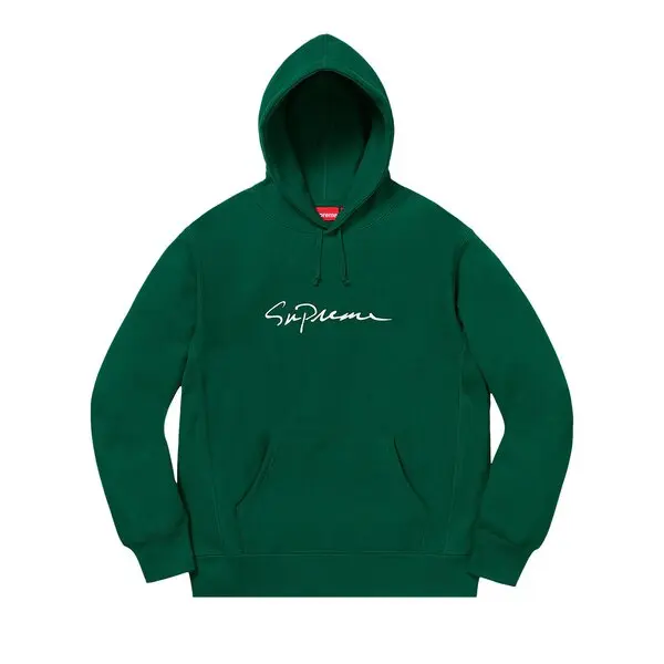 Supreme Classic Script Hooded Sweatshirt - Green