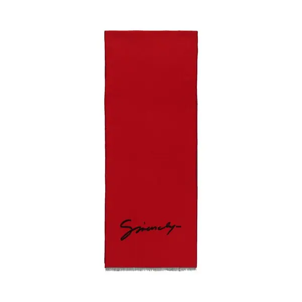 Givenchy Signature Logo Scarf /red - Black