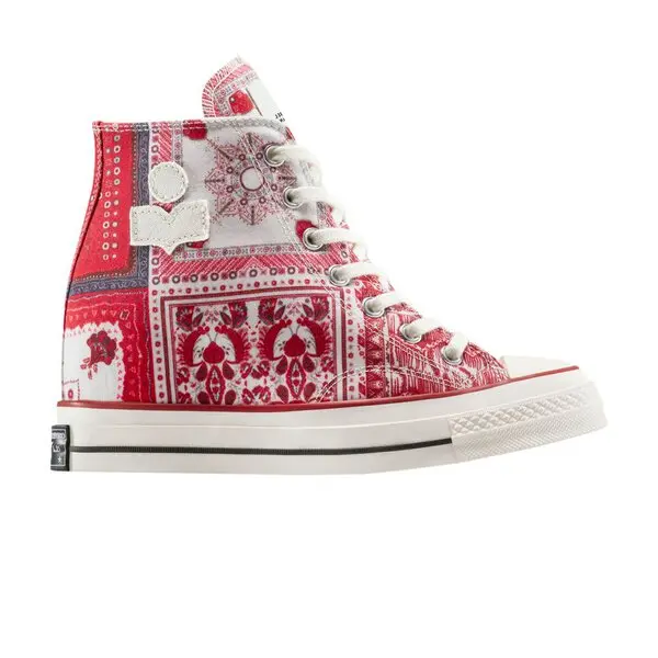 CONVERSE Isabel Marant X Chuck 70 Wedge Platform High Sneakers - Red