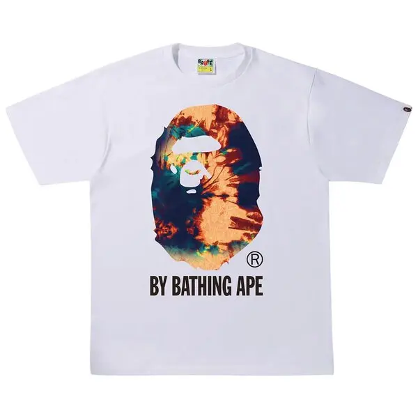 A BATHING APE Tie-dye T-shirt - White
