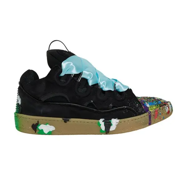 LANVIN Gallery Dept. X Curb Paint Drip Sneakers - Black