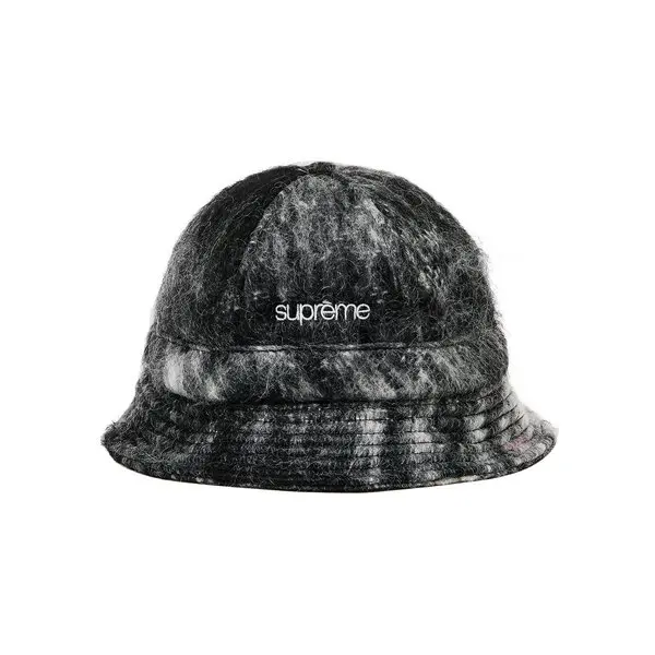 Supreme Mohair Plaid Bell Hat - Black