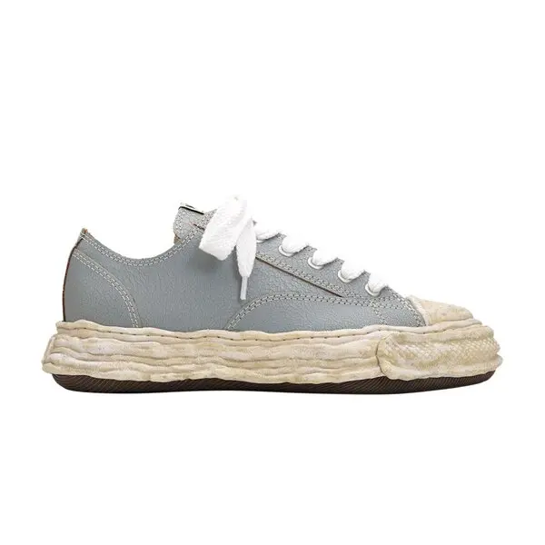 Mihara Yasuhiro Peterson Low Cracking Leather Sneakers - Grey