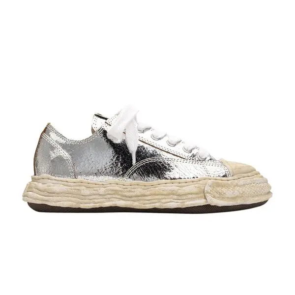 Mihara Yasuhiro Peterson Low Cracking Leather Sneakers