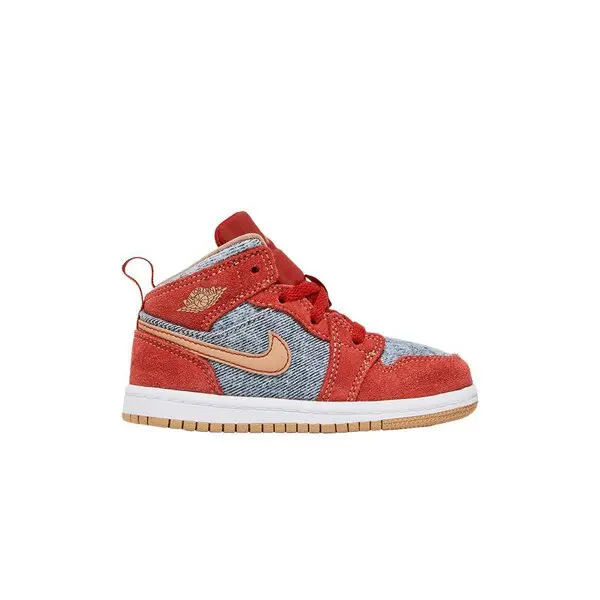 JORDAN 1 Mid Se Td 'denim' Sneaker - Red