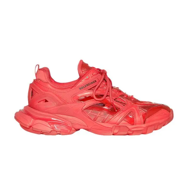 Balenciaga Track.2 Clear Sole Sneaker - Red