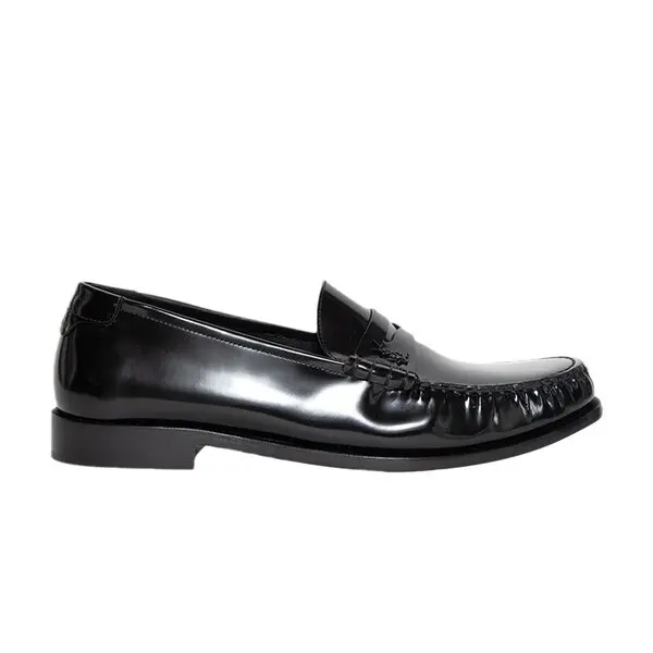 Saint Laurent Le Loafer Penny Slippers - Black
