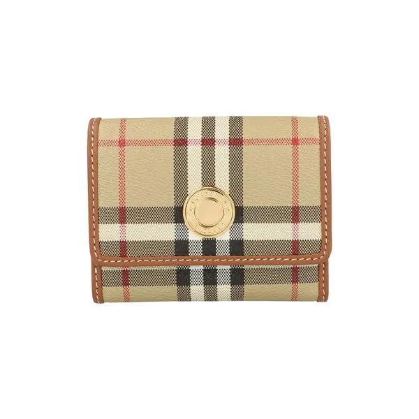 Burberry Lancaster Check Trifold Wallet 'archive Beige - Tan
