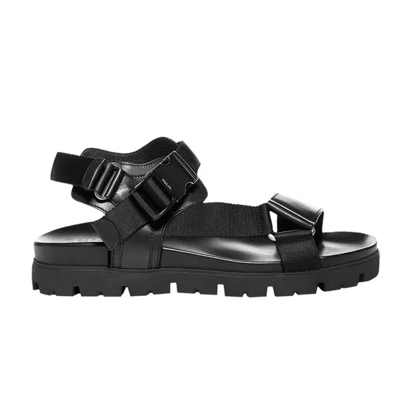 Prada Buckle Tape Sandal - Black