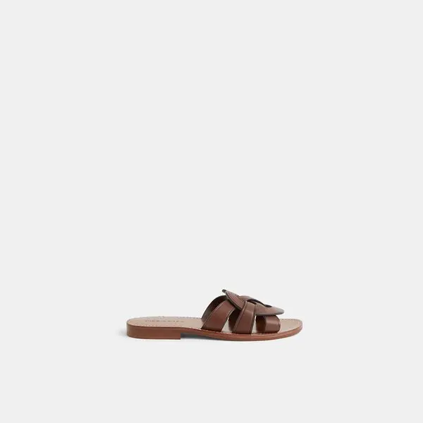 COACH Restored Issa Sandal - Walnut Brown