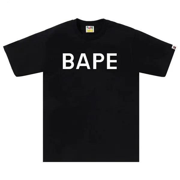 A BATHING APE Logo Tee - Black
