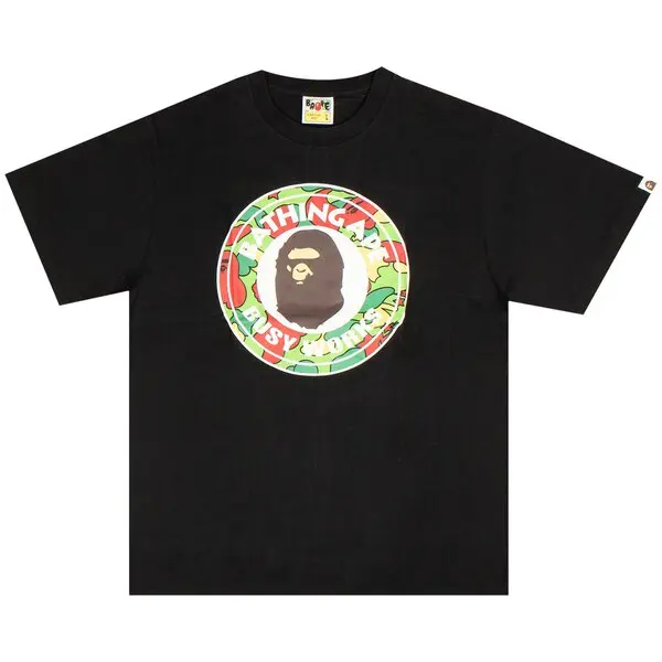 A BATHING APE Sta Camo Busy Works Tee - Black