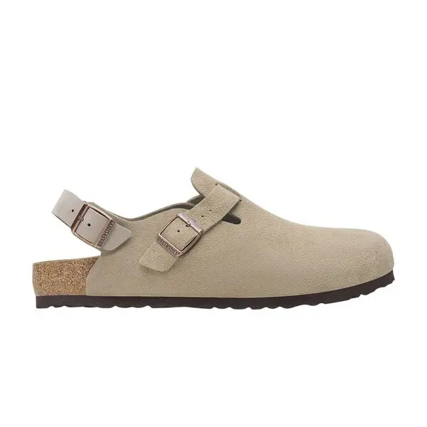 BIRKENSTOCK Tokio Suede Clogs - Grey