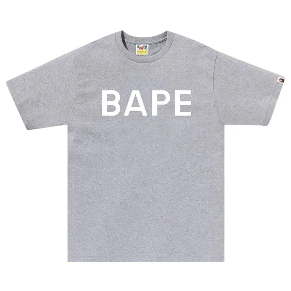 A BATHING APE Logo Tee - Grey