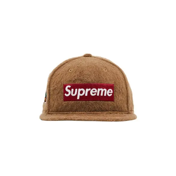 Supreme Mohair Box Logo New Era Cap - Tan