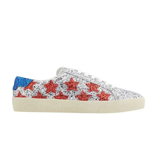 Saint Laurent Court Classic Low 'glitter Star - Silver