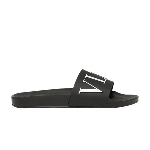 Valentino Garavani Vltn Rubber Sliders - Black