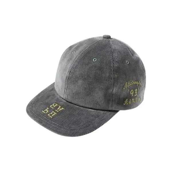 A BATHING APE Corduroy Panel Cap - Grey