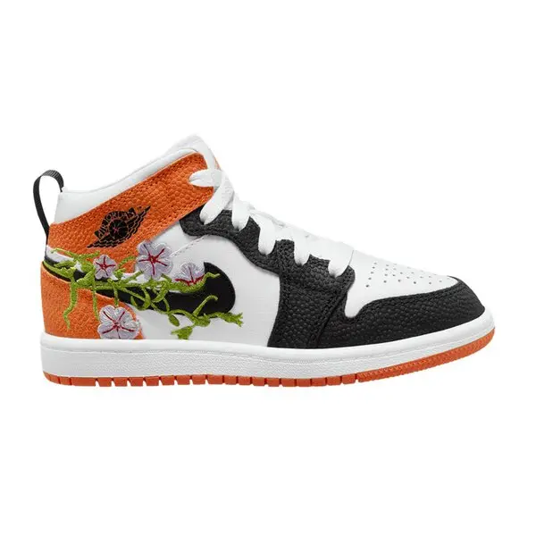 JORDAN 1 Mid Ps Floral - Orange