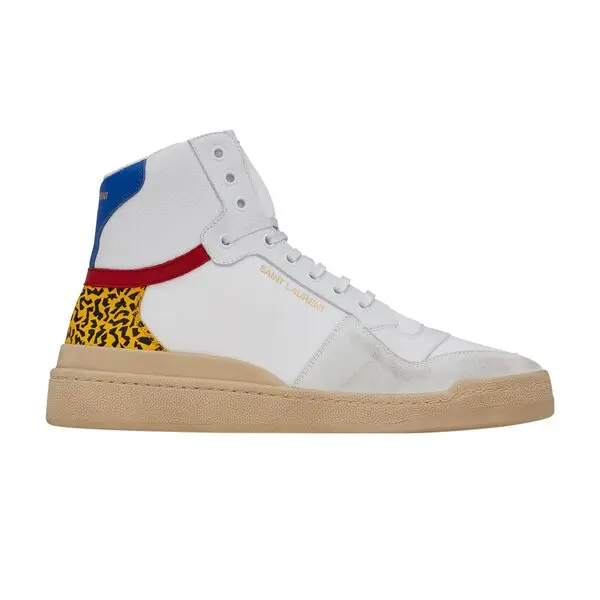 Saint Laurent Sl-24 Mid High-top Sneakers - White