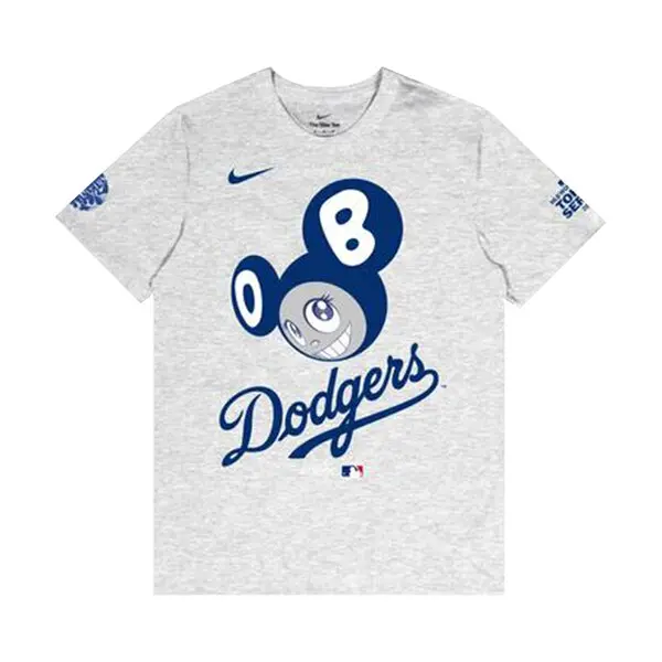 Nike X Takashi Murakami X Mlb World Tour Tokyo Series 2025 Dodgers Short-sleeve Tee - Grey
