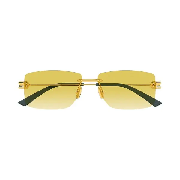 Bottega Veneta Rectangular Sunglasses - Gold