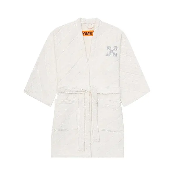 Off-White Arrow Leaves Bathrobe 'coconut - White