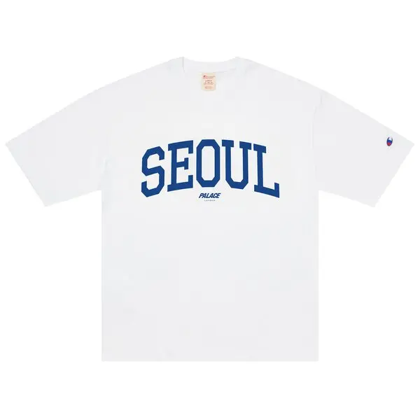 PALACE Champion Shop T-shirt Seoul - White