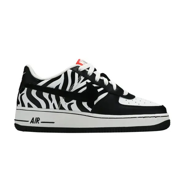 Nike Air Force 1 Low Gs 'zebra Print - Black