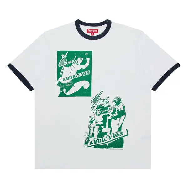 Supreme X Jane's Addiction Ringer Tee - White
