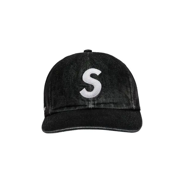 Supreme Cordura Denim S Logo 6-panel Cap - Black