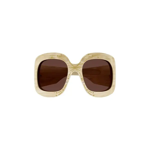 Gucci Wrap Around Sunglasses - Tan