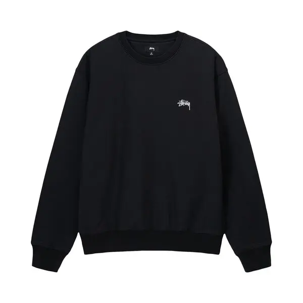 StÜssy Stock Logo Crew - Black
