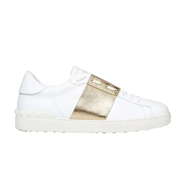 Valentino Garavani Open Sneaker With Platinum Metallic Band