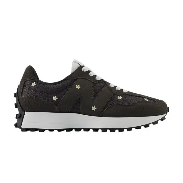 NEW BALANCE 327 Floral Embroidery Sneakers - Black