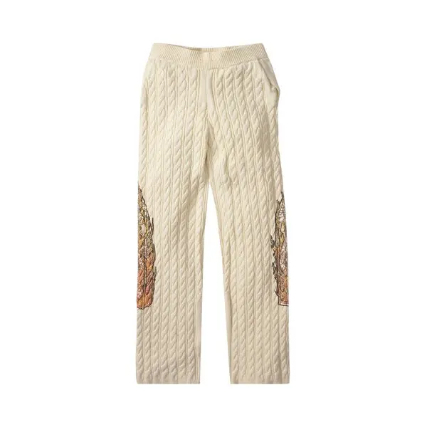 WHO DECIDES WAR Flame Glass Cable Knit Lounge Pants