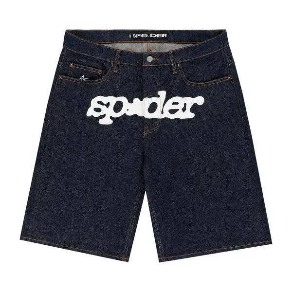 SP5DER V3 Logo Denim Short - Blue